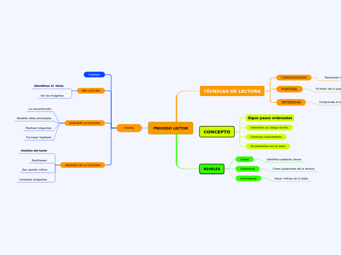 PROCESO LECTOR - Mind Map